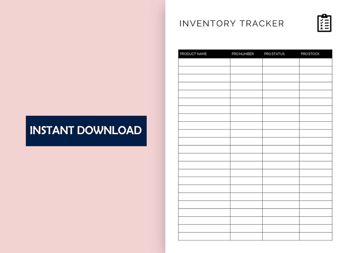 Printable Inventory Tracker, Product Inventory Tracker, Small Business ...