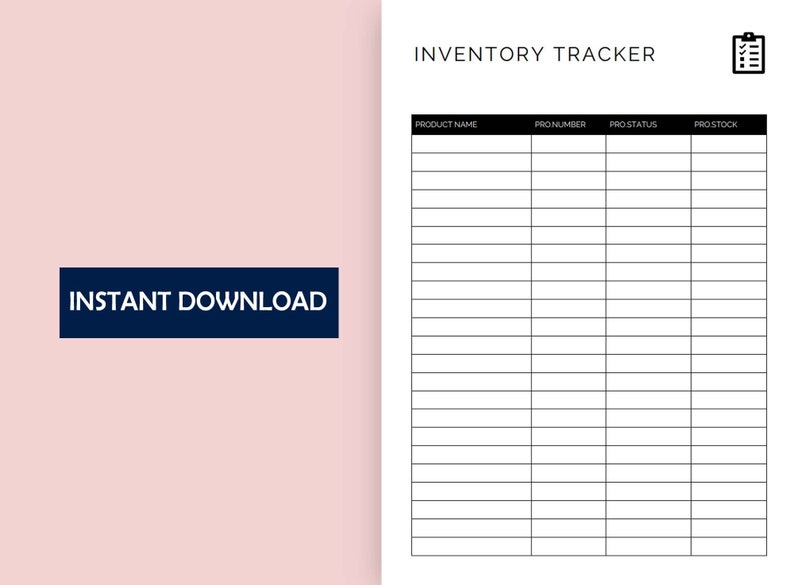 Printable Inventory Tracker, Product Inventory Tracker, Small Business ...