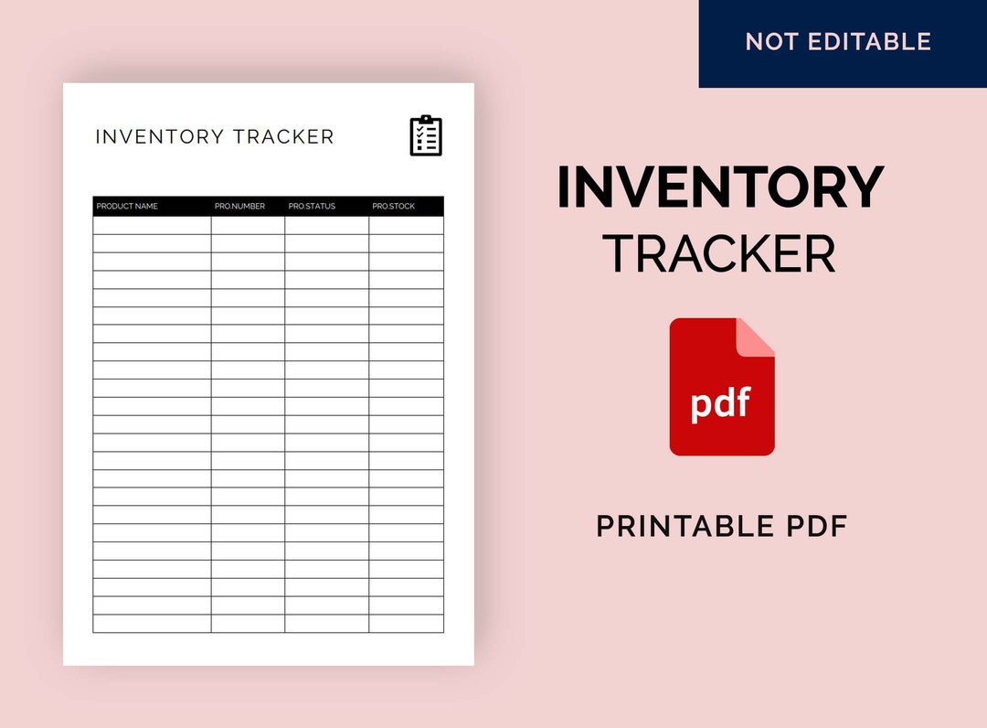 Printable Inventory Tracker, Product Inventory Tracker, Small Business ...
