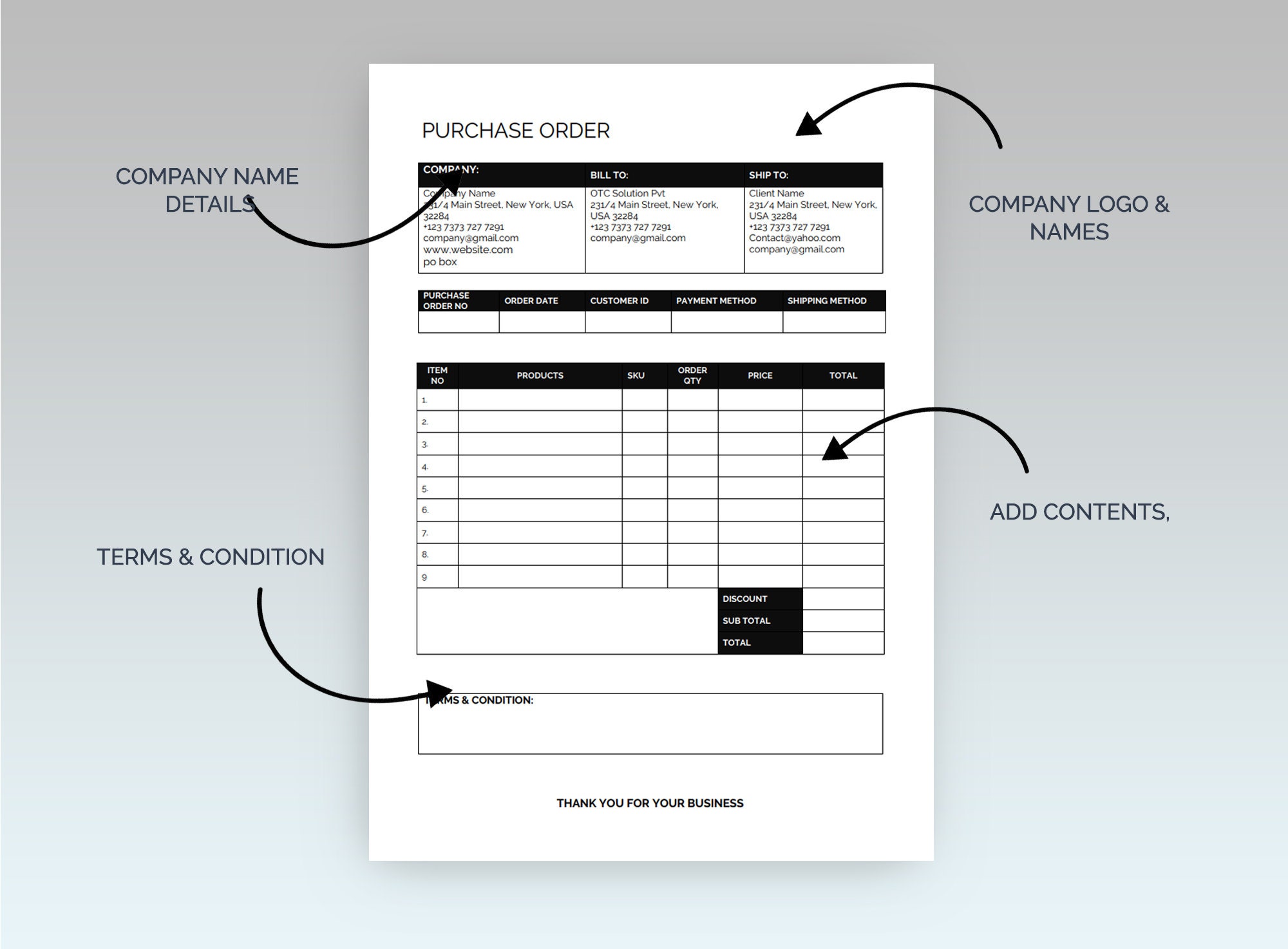 Purchase Order Request Template
