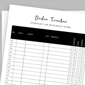 Printable Order Tracker Template, Editable Order Tracker Form, Small ...