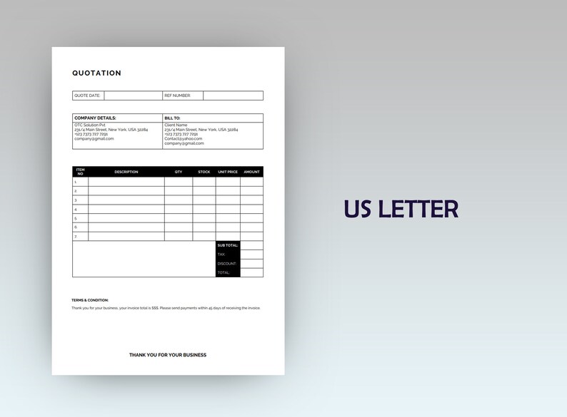 Price Estimate Template, Quotation Template, Quotation Sheet Template ...