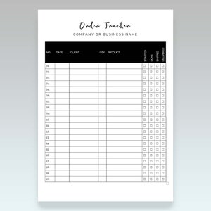Printable Order Tracker Template Editable Order Tracker Form - Etsy