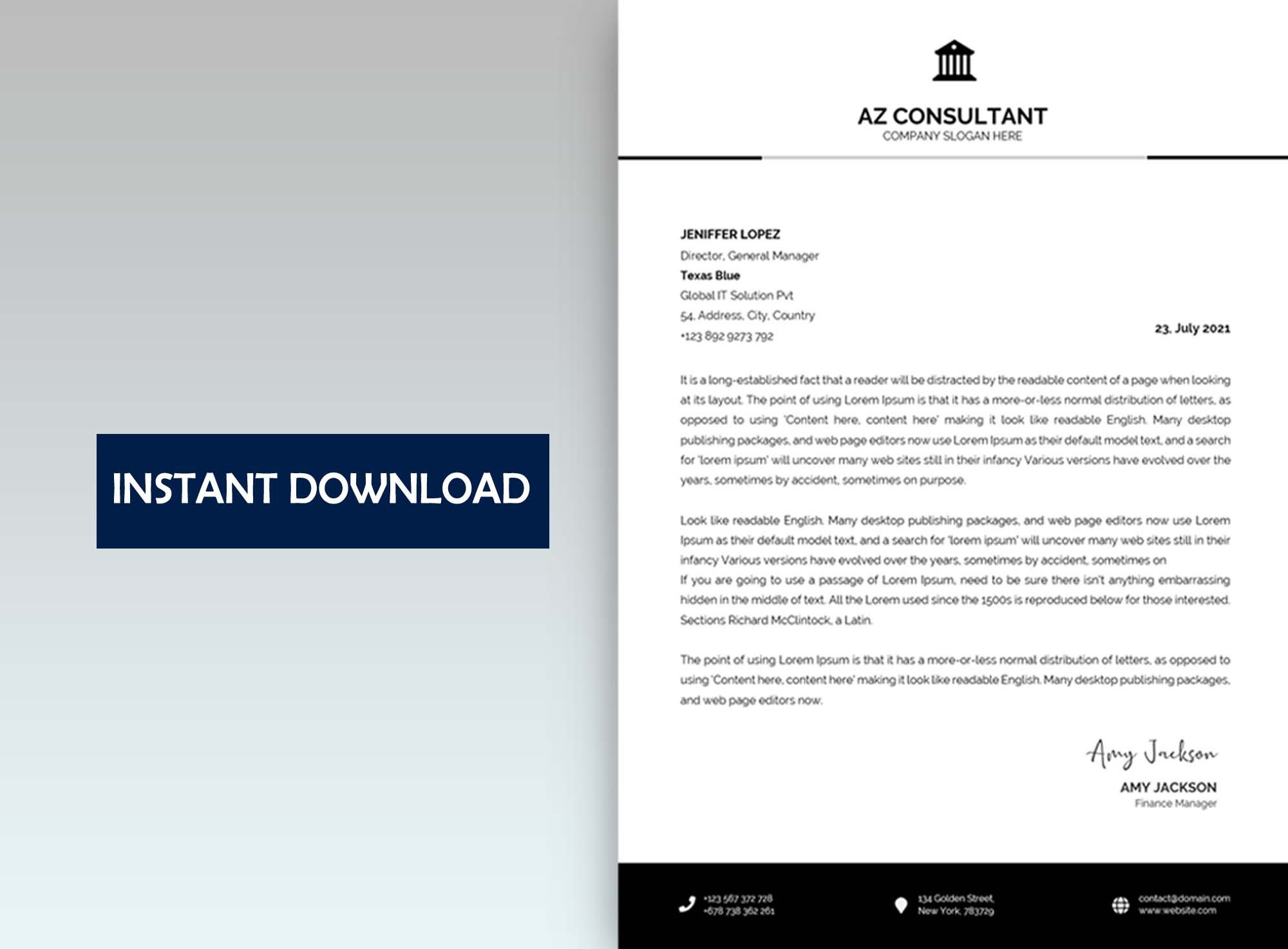 Business Letterhead Template, Company Letterhead Template Word ...