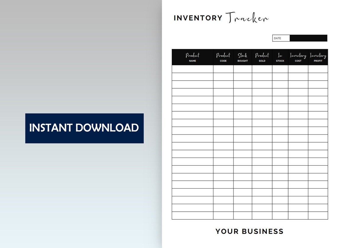 Inventory Tracker Inventory Management Inventory Template - Etsy