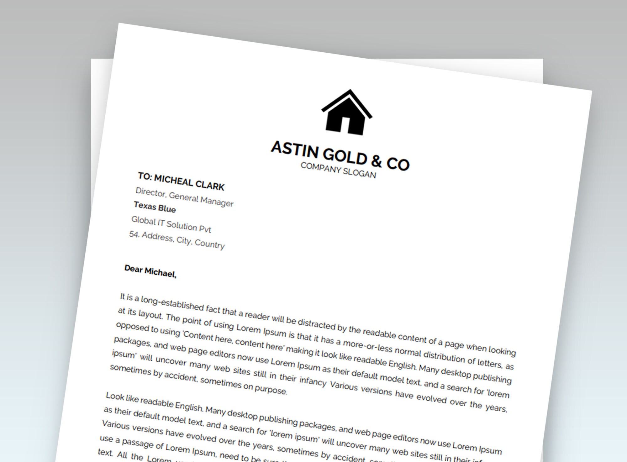 Letterhead Template Word, Letterhead Template, Business Letterhead ...