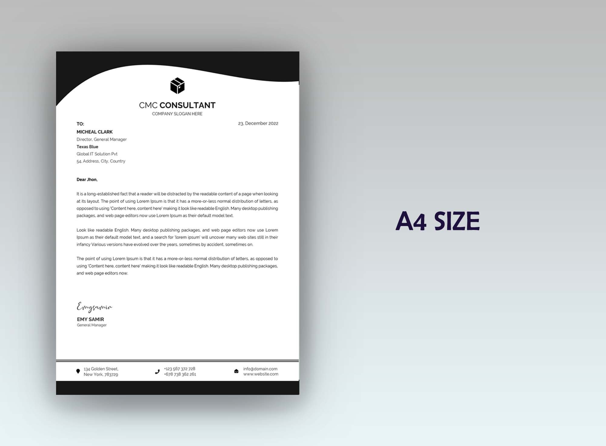 Letterhead Template Company Letterhead Template Letterhead - Etsy Singapore