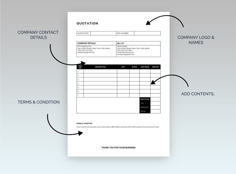 Price Estimate Template, Quotation Template, Quotation Sheet Template ...