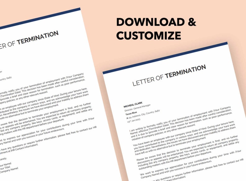 Termination Letter, Termination Letter Template, Termination With Sample Letter, Termination ...