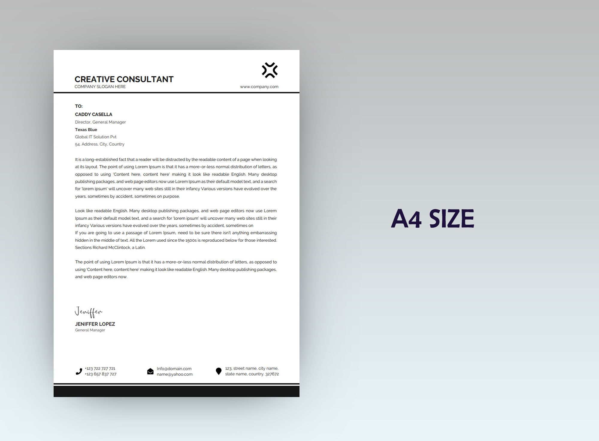 Letter Head Template Fully Editable, Letterhead Design, Professional ...