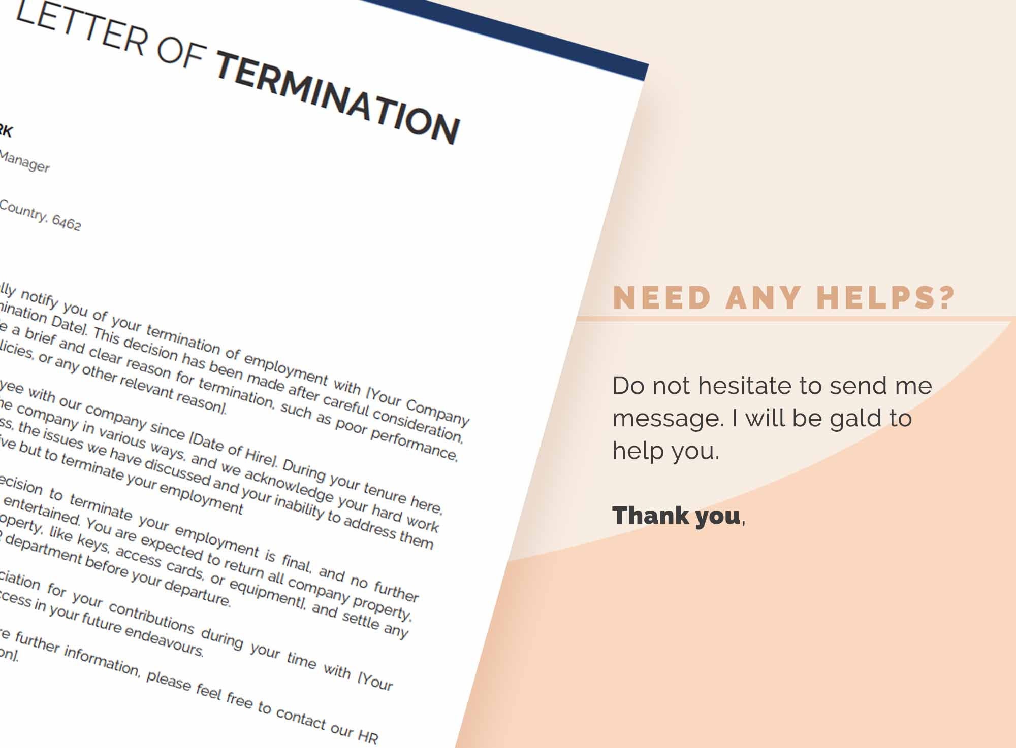 Professional Termination Letter Termination Letter Template - Etsy UK