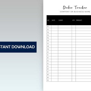 Printable Order Tracker Template Editable Order Tracker Form - Etsy