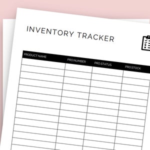 Printable Inventory Tracker, Product Inventory Tracker, Small Business ...