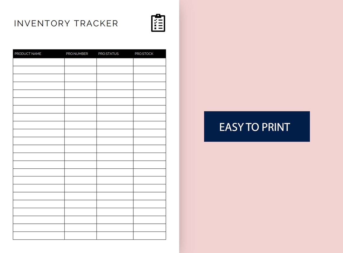 Printable Inventory Tracker, Product Inventory Tracker, Small Business ...