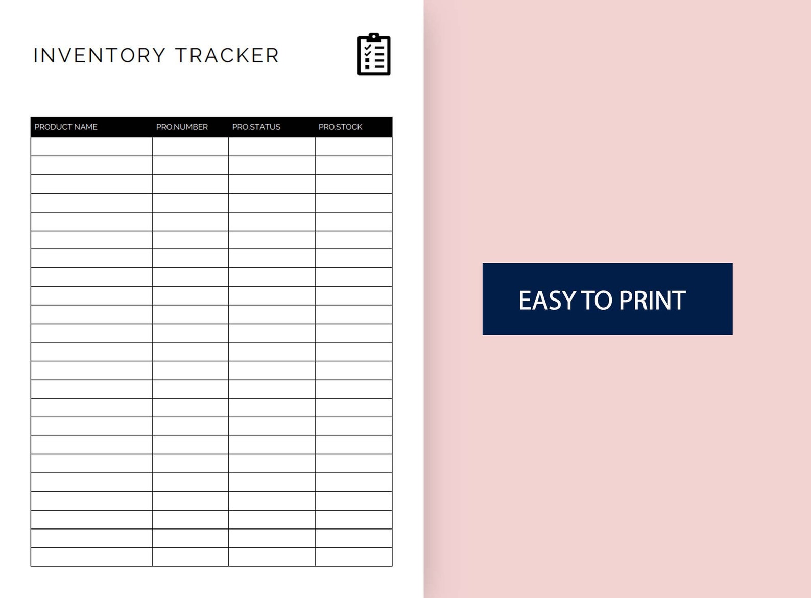 Printable Inventory Tracker, Product Inventory Tracker, Small Business ...