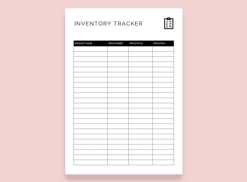 Printable Inventory Tracker, Product Inventory Tracker, Small Business ...