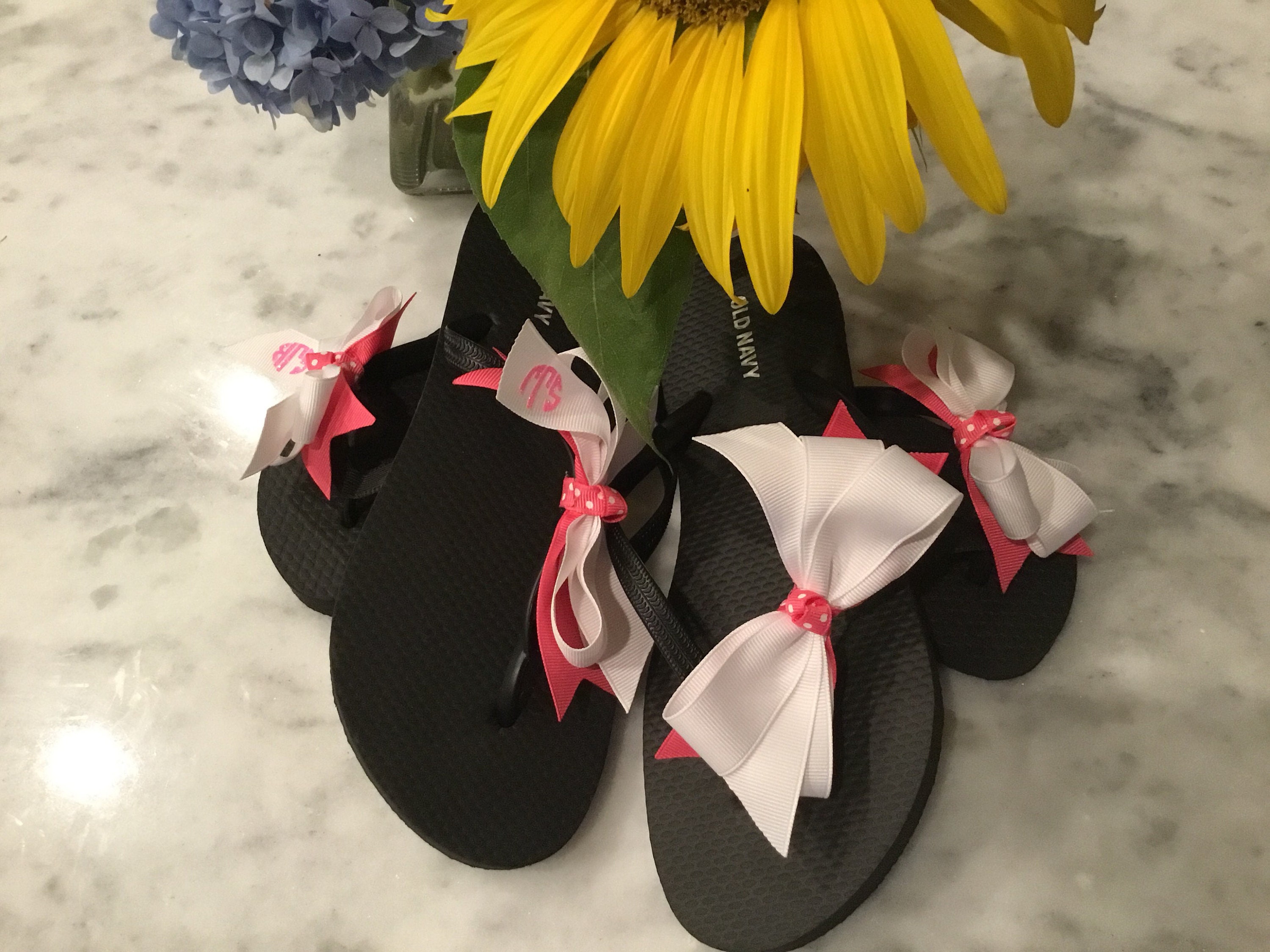 Custom Made Flip Flops With Monogram - Etsy