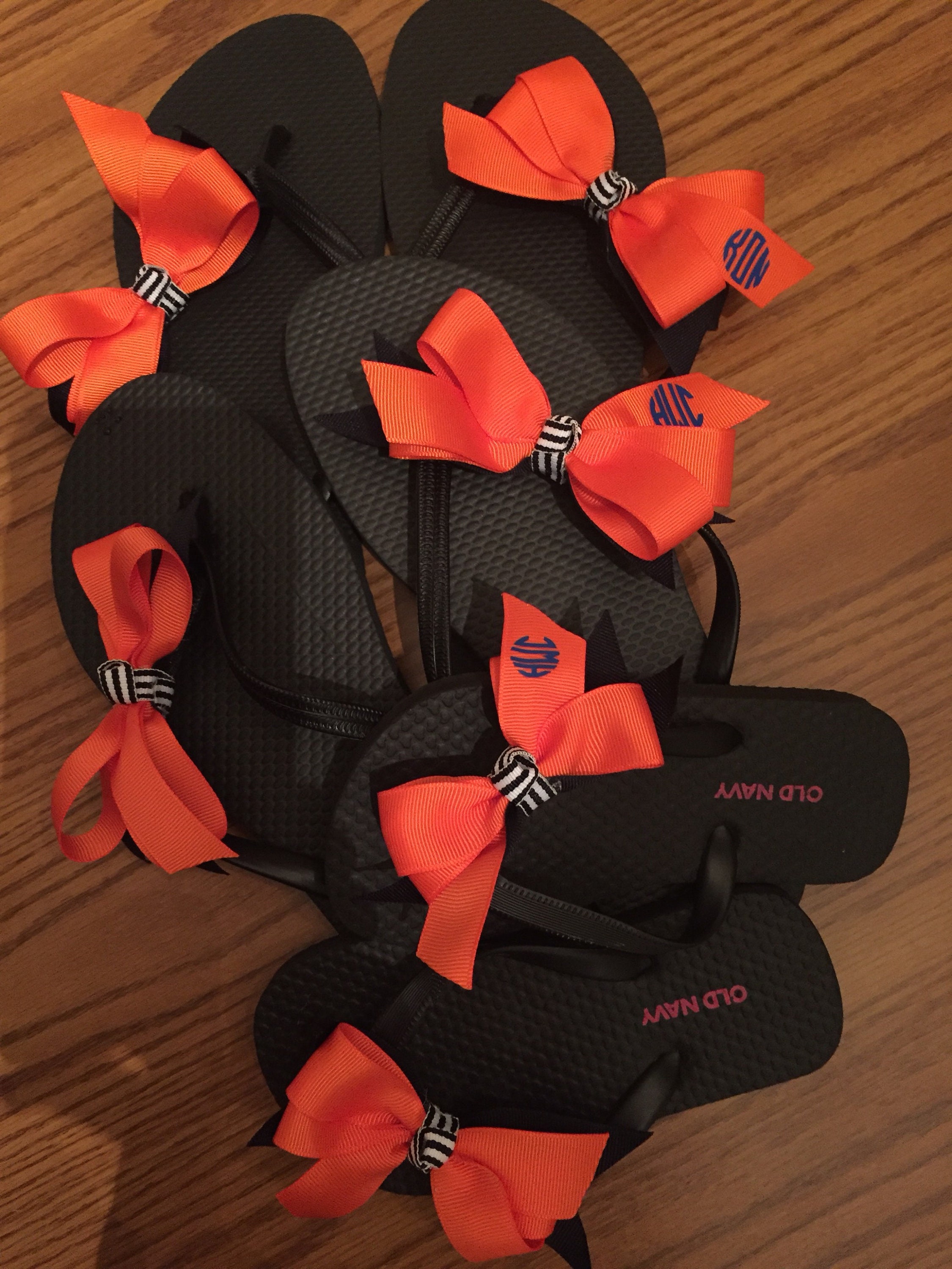 Custom Made Flip Flops With Monogram - Etsy