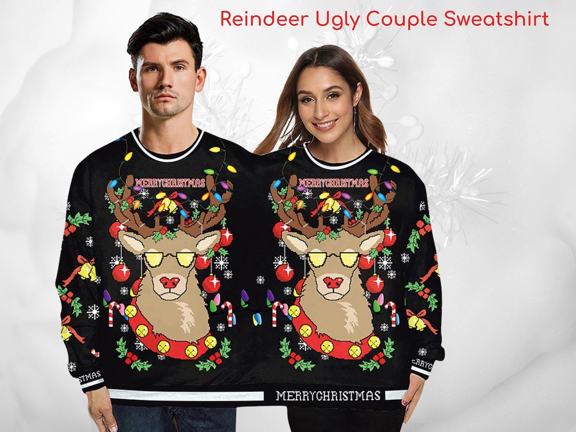 Ugly Christmas Sweater for Two Ultimate One-for-two Ugly - Etsy