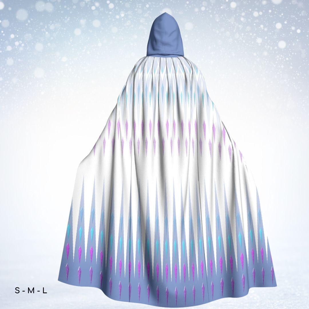 Frozen White Unisex Hooded Cloak/cape Elsa the Snow Queen Halloween ...