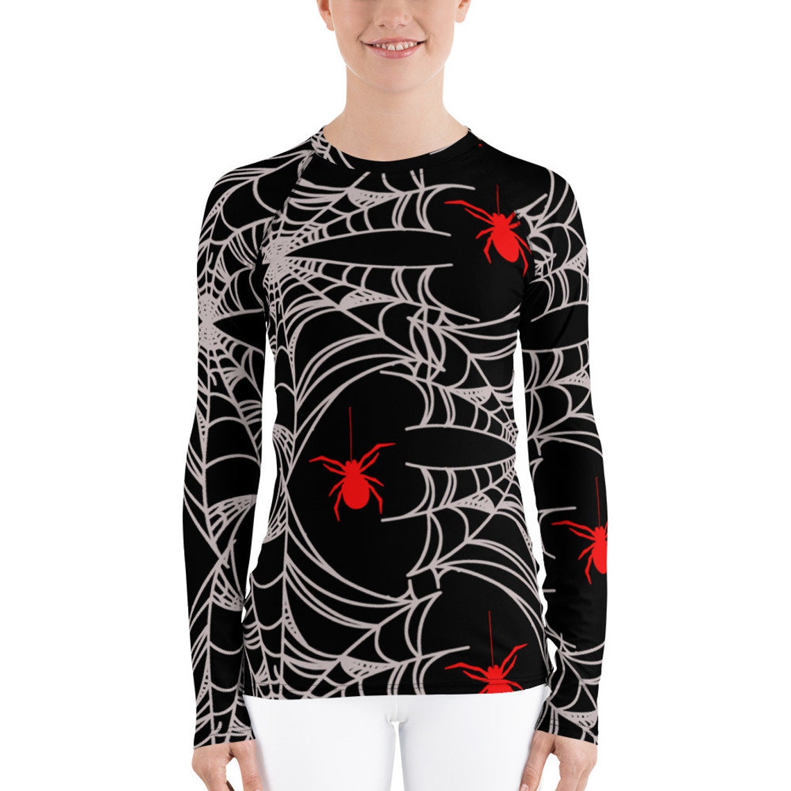 Spider Web / Rash Guard / Women / Surf / Beach / Ocean / Art / - Etsy