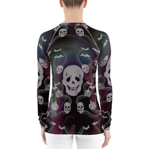Scary Skulls Women's Rash Guard , Happy Halloween, Skulls, Gift ...