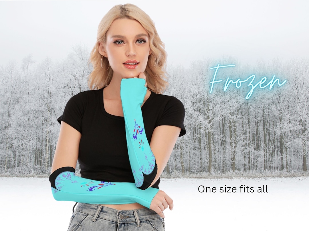 Frozen Elsa Fingerless Gloves, Halloween Gloves, Cosplay, Gloves, Gift ...