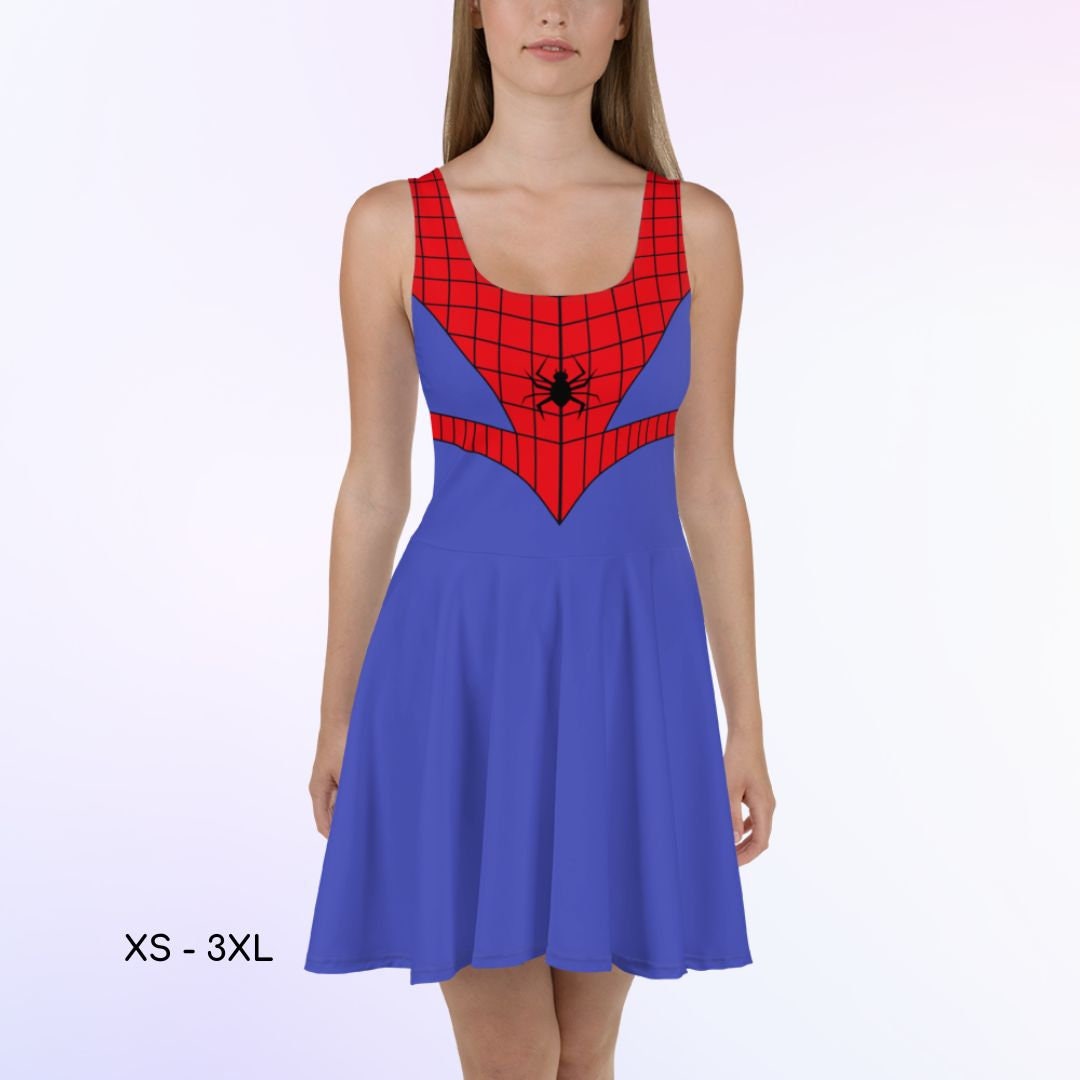 Spider Hero Skater Dress Halloween Costume Gift Cosplay Girl Cosplay ...