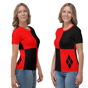 Queen of Diamonds Leggings, Rash Guard, Harlequin, Cosplay Costume ...