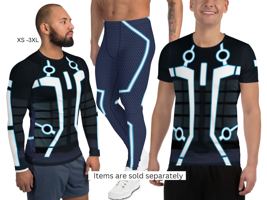 Tron Inspired Men's Sport Clothing, T Shirt, Legacy, Halloween Costume ...