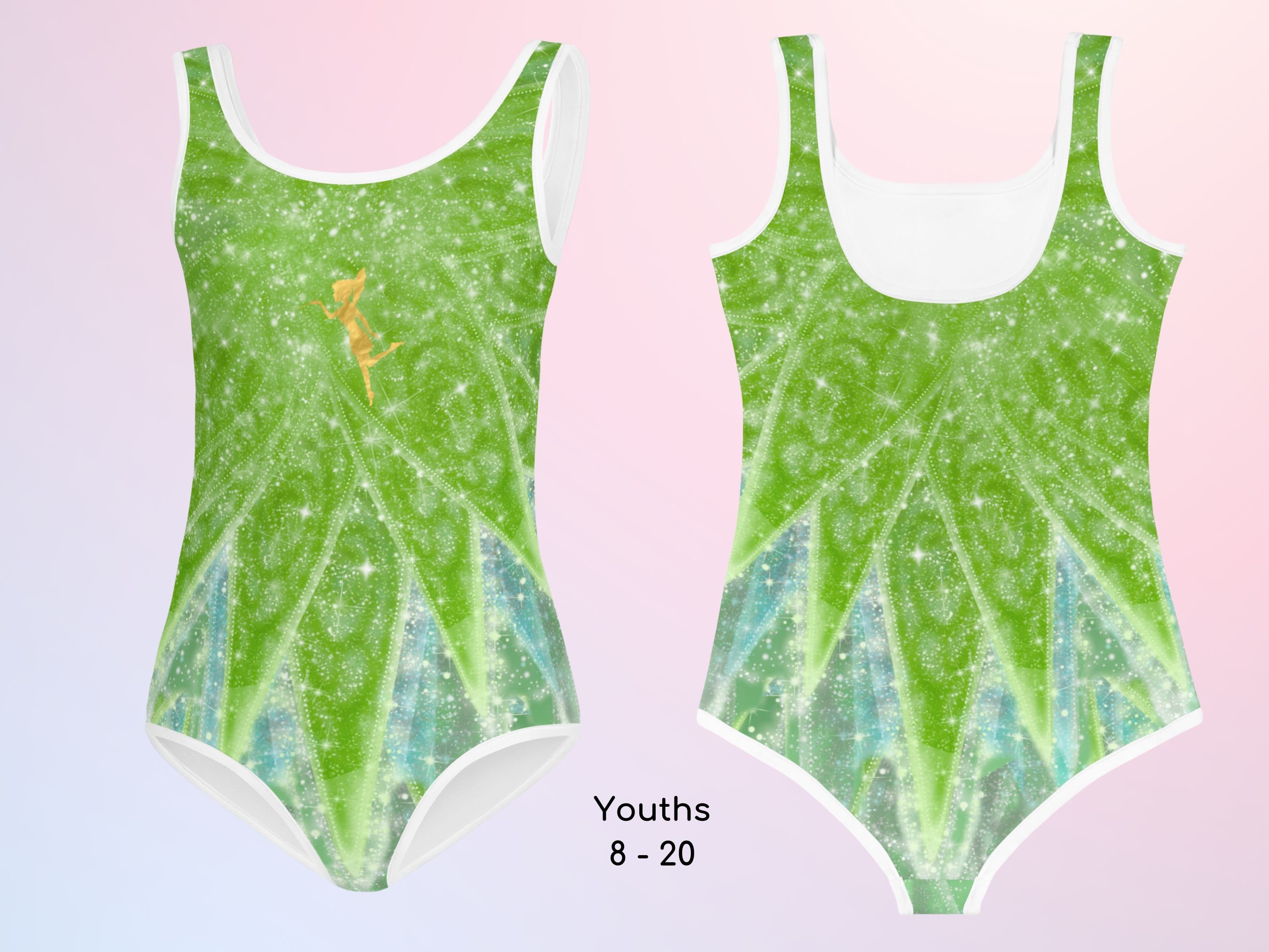 Tinkerbell Fairy Swimsuit Kids Youths Swimwear Beachwear Beach Vacation ...