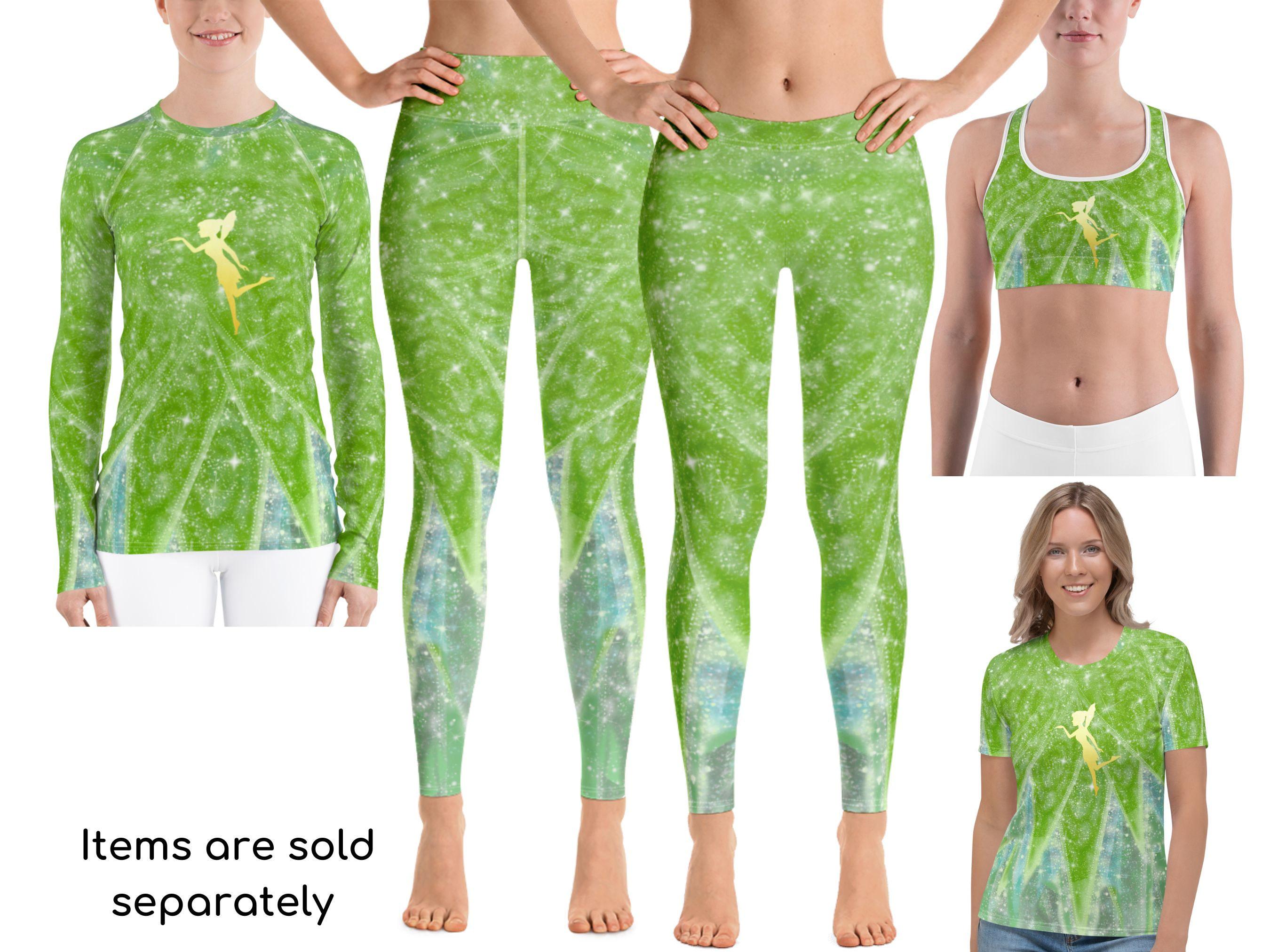 Tinkerbell Fairy Running Costume Bound Half Marathon Leggings Shirt ...