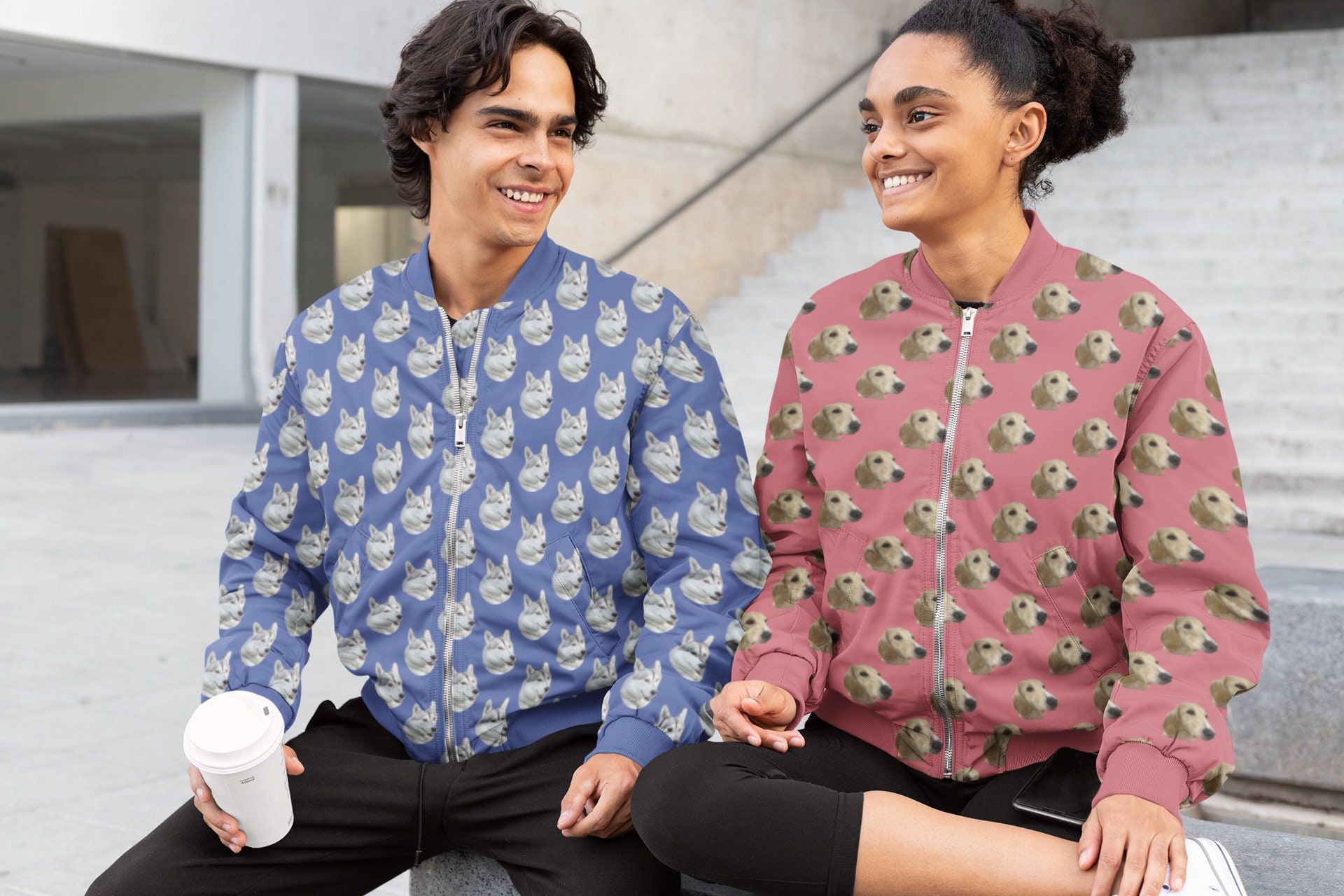 Custom Unisex Photo Bomber Jacket Personalized Comfortable - Etsy