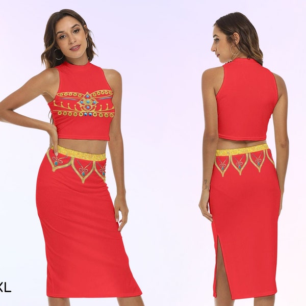 Red Princess Jasmine Costume Etsy
