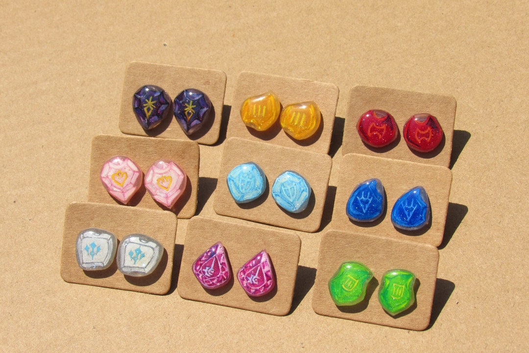 Final Fantasy Job Stone Soul Crystal Stud Earrings XIV 14 FFXIV FF14 - Etsy