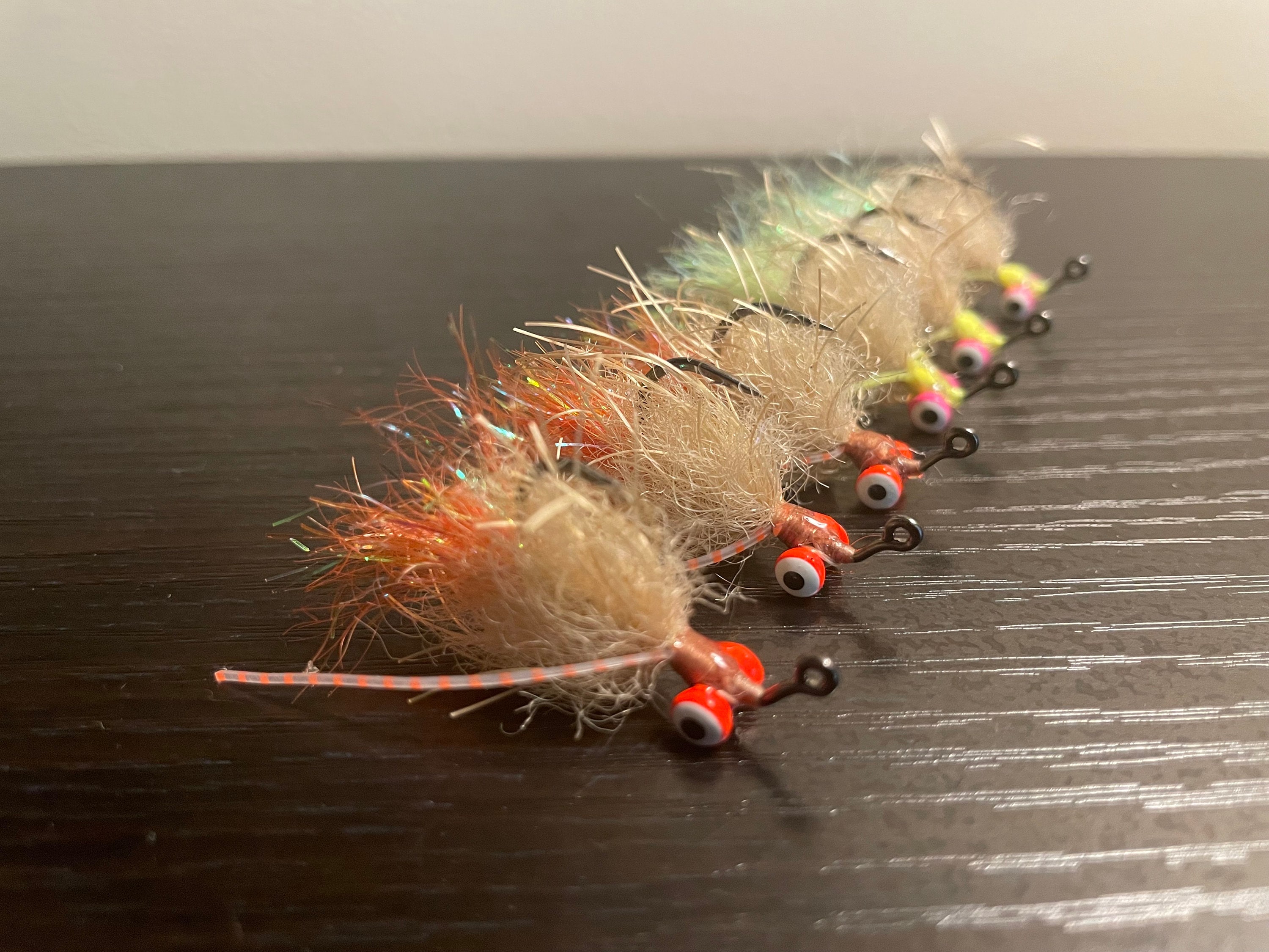 Shrimp/crab Fly Six Pack for Saltwater Fly Fishing for Redfish, Black ...