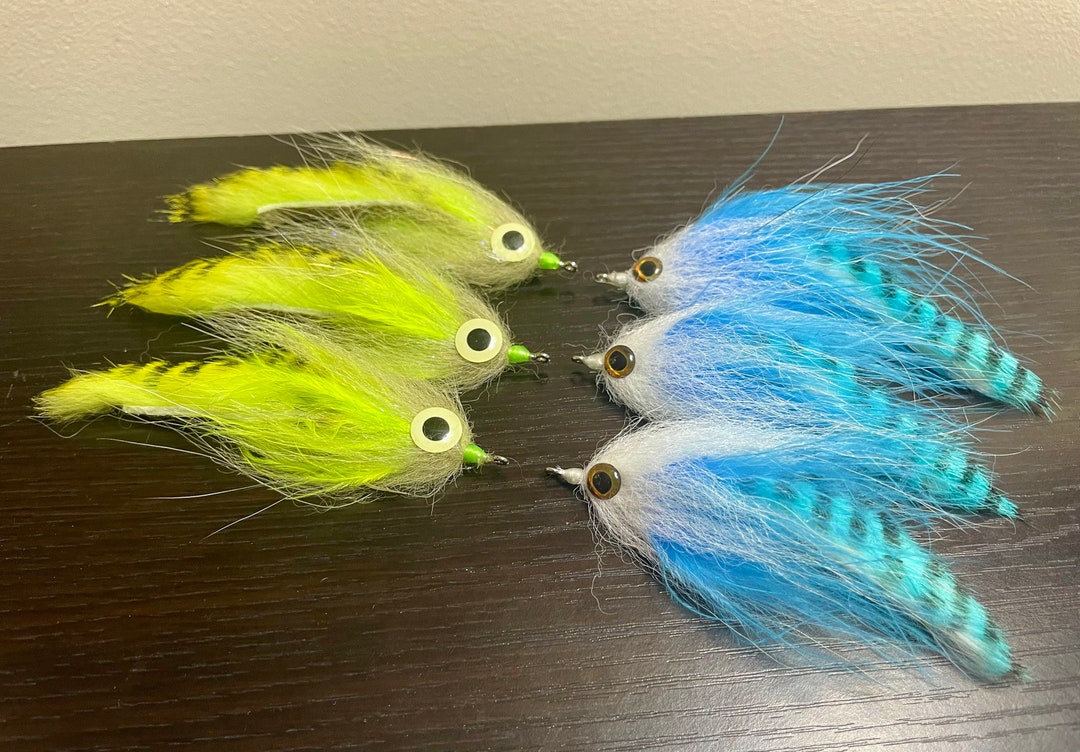 Baitfish Streamer Fly Six Pack for Fly Fishing Tarpon Snook - Etsy