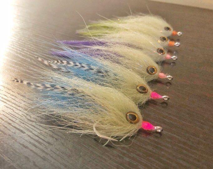 Baitfish Streamer Fly Six Pack for Fly Fishing Redfish - Etsy