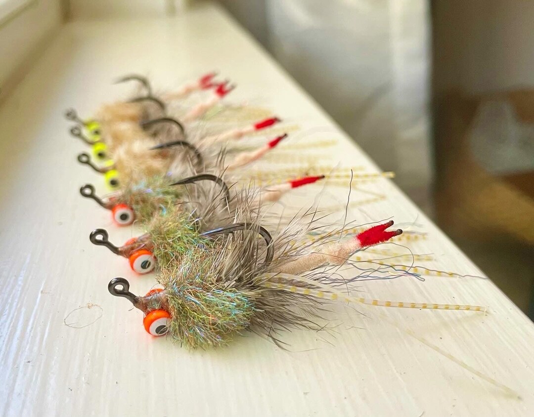 Crab Fly Six Pack 6 for Redfish, Permit, Bonefish, Sheepshead, Snook ...