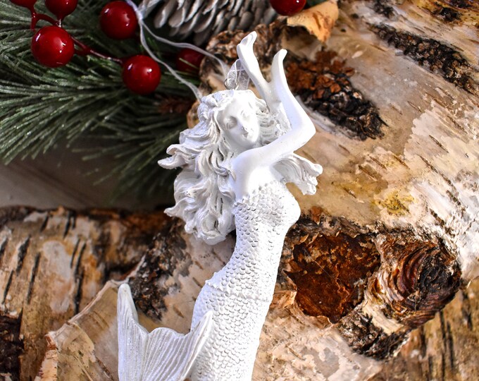 White Mermaid Ornament/christmas Ornament/mermaid Decor/mermaid ...