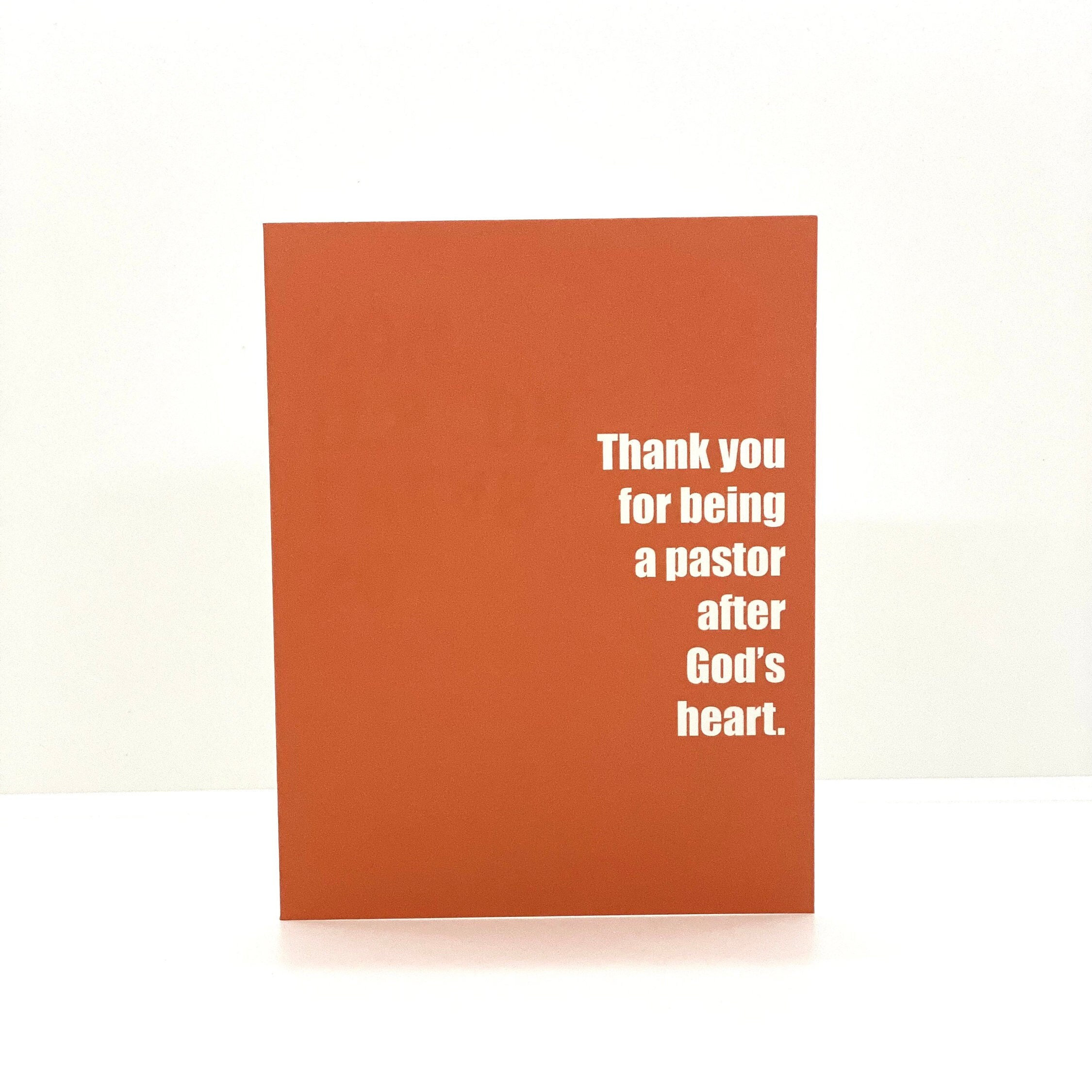 Pastor Appreciation Card | Thank You for Being After God's Heart ...
