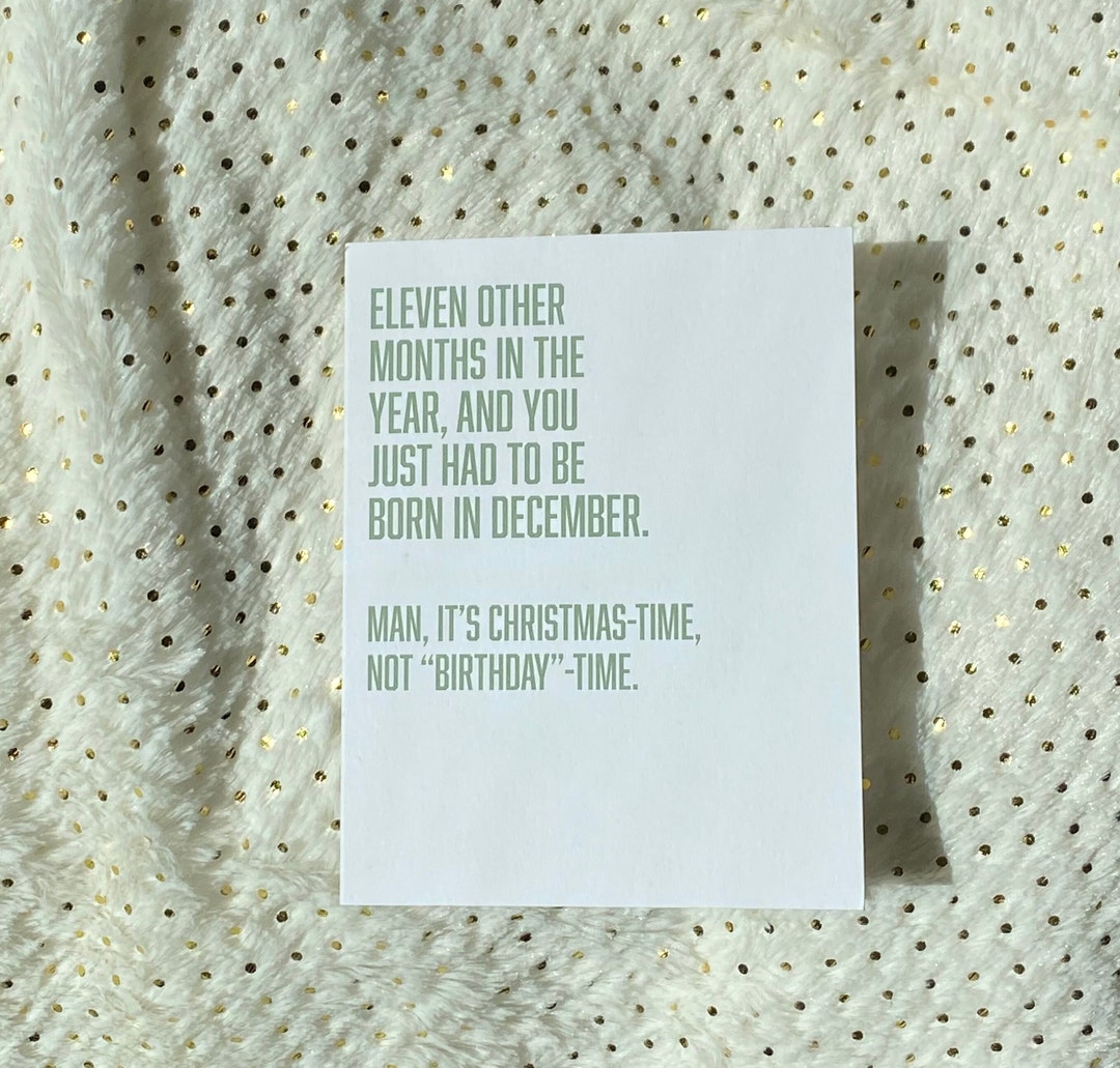 Funny December Birthday Card | of All the Months to Be Born - Etsy