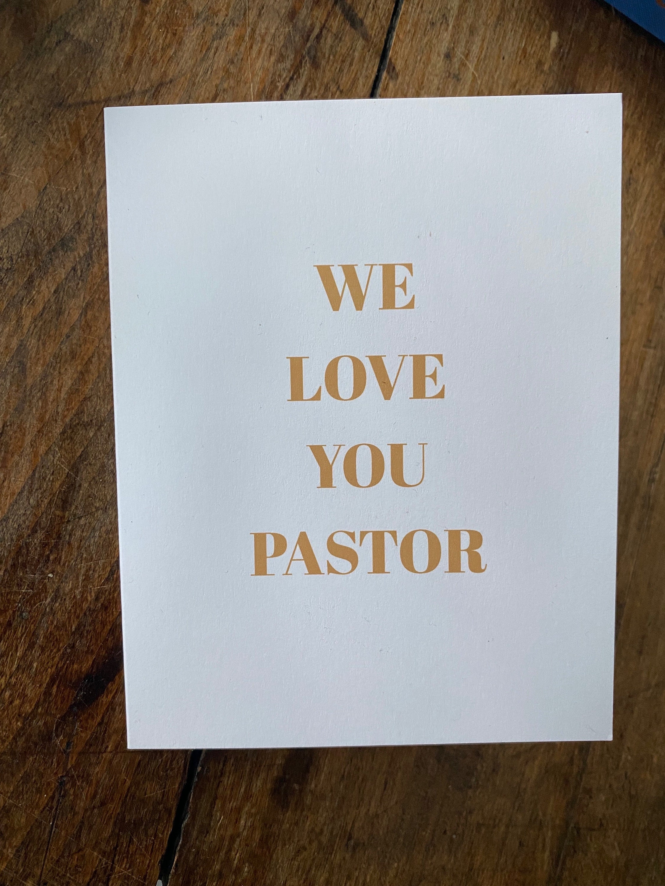 Pastor Appreciation Card | We Love You Pastor | Greeting Card for ...