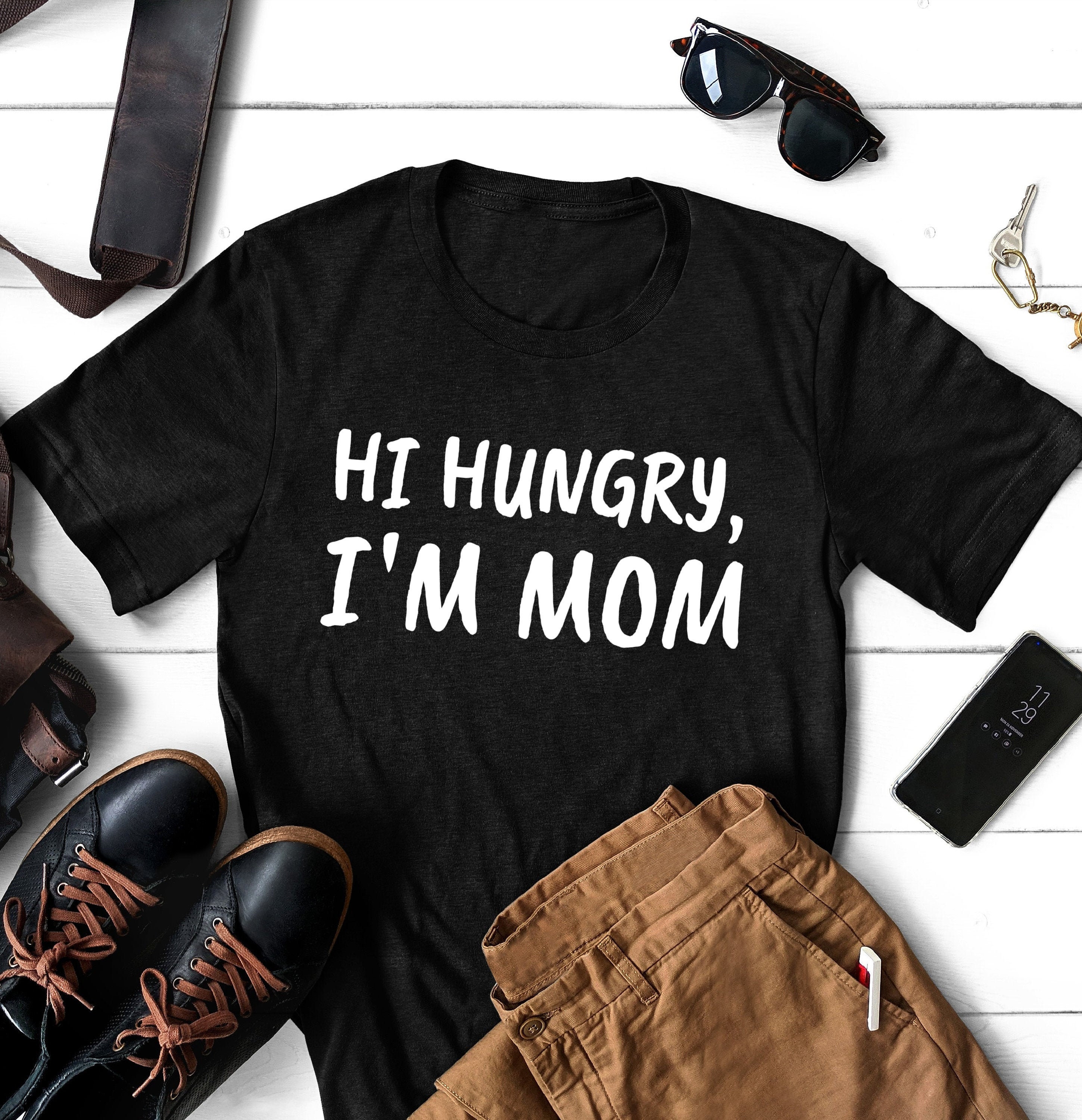 Hi Hungry I'm Mom Funny Mom Shirts Funny Shirt for | Etsy