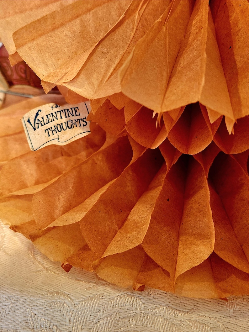 Tissue Honeycomb Valentine 3D Table Decoration - Vintage - Etsy