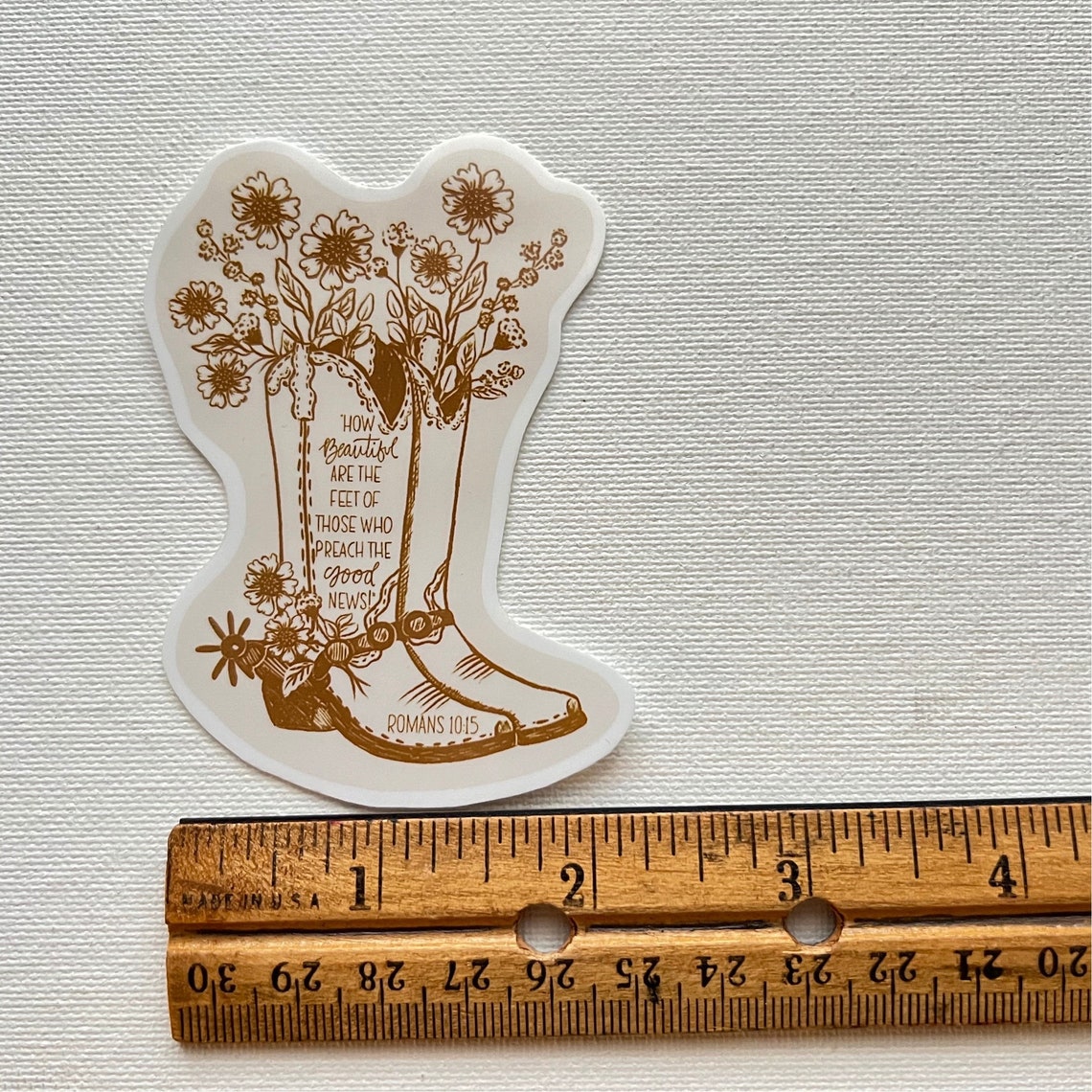 Cowgirl Boots Sticker, Stickers, Romans 10:15, Vinyl Stickers, Glossy ...