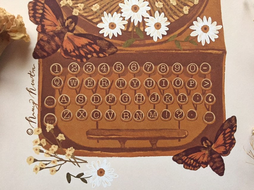 Typewriter Art Typewriter Print Wall Art Typewriter - Etsy