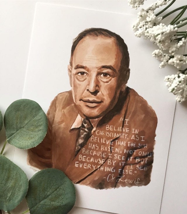 C.S. Lewis Christian Art Cs Lewis Art Print Men of Faith - Etsy
