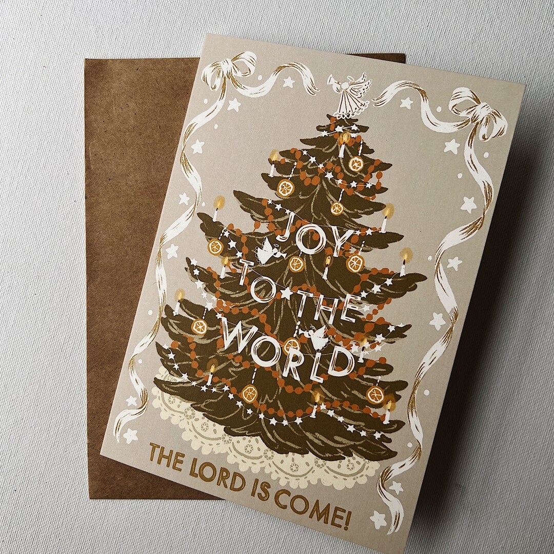 Individual Christmas Card W/envelope, Christmas Card, Stationary ...