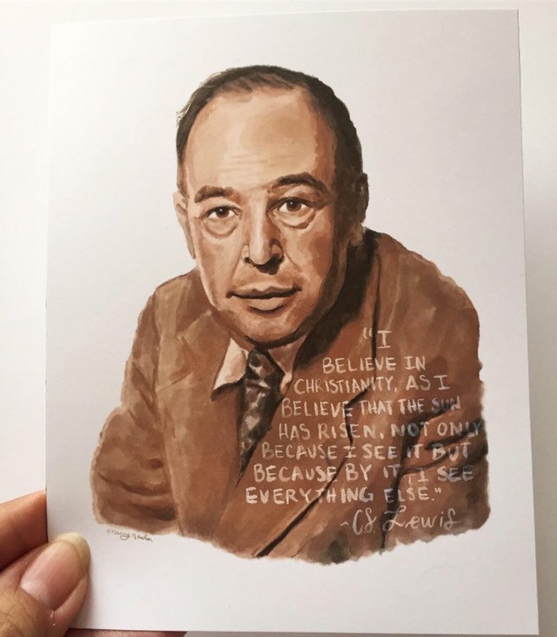 C.S. Lewis Christian Art Cs Lewis Art Print Men of Faith - Etsy